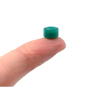 Teak Tuning Apex 71D Urethane Fingerboard Wheels - New Street Shape, 7.7mm Diameter - Ultra Spin Bearings - Made in The USA - Jade Green Colorway