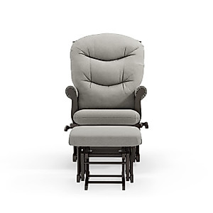Dutailier Adele 0369 Glider Multiposition-Lock Recline with Ottoman (Espresso/Light Grey