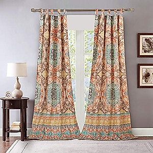 Barefoot Bungalow Olympia Curtain Panel Pair,Multi Color,GL-1706CWP
