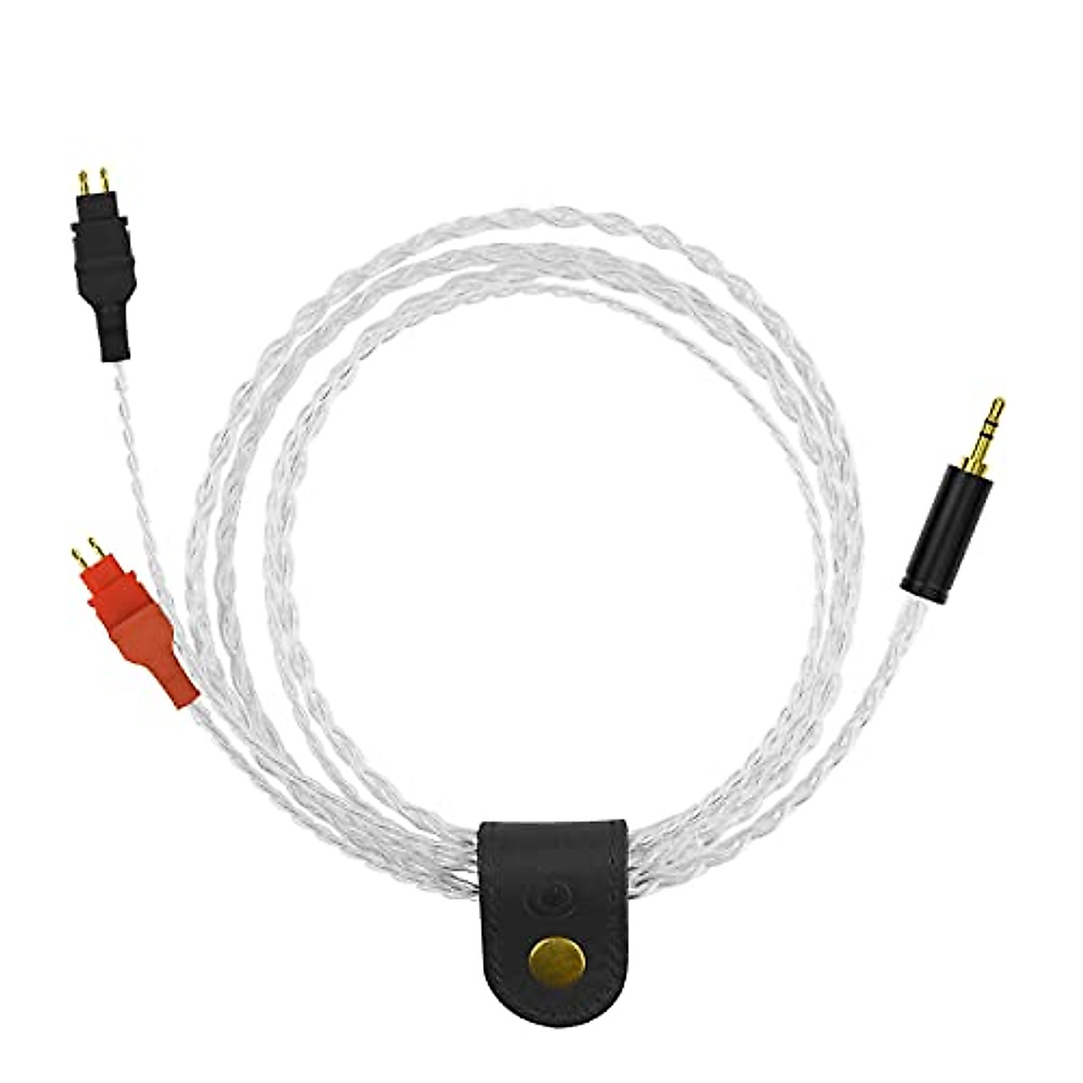 GEEKRIA Apollo Silver-Plated Audio Cable Compatible with Sennheiser HD25, HD25-1 II, HD25-C, 3.5mm (1/8'') Replacement Headphones Cord for Hi-Resolution Audiophile, HiFi Headset (5ft/1.5m)