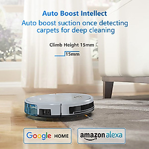 Mamibot EXVAC660 Robot Vacuum and Mop Combo, 2-in-1 Sweeping Robot Vacuum, 2800pa Strong Suction, 370ml Water Tank, Self-Charging, App/Voice/Remote Control, Ideal for Carpet/Pet Hair/Hard Floor, Gray