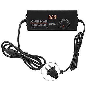 Power Supply Adapter, Power Regulator Adapter Input AC 110-240V Output DC 9‑24V 5A Adjustable Power Switching (US Plug)