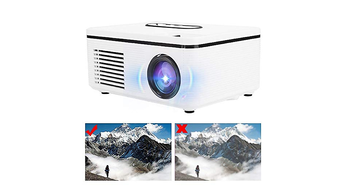 Portable HD 1080P Projector - 400 Lm WiFi Home Theater