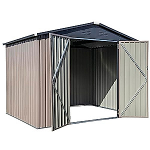Arrow Sheds 8' x 6' Outdoor Steel Storage Shed, Tan
