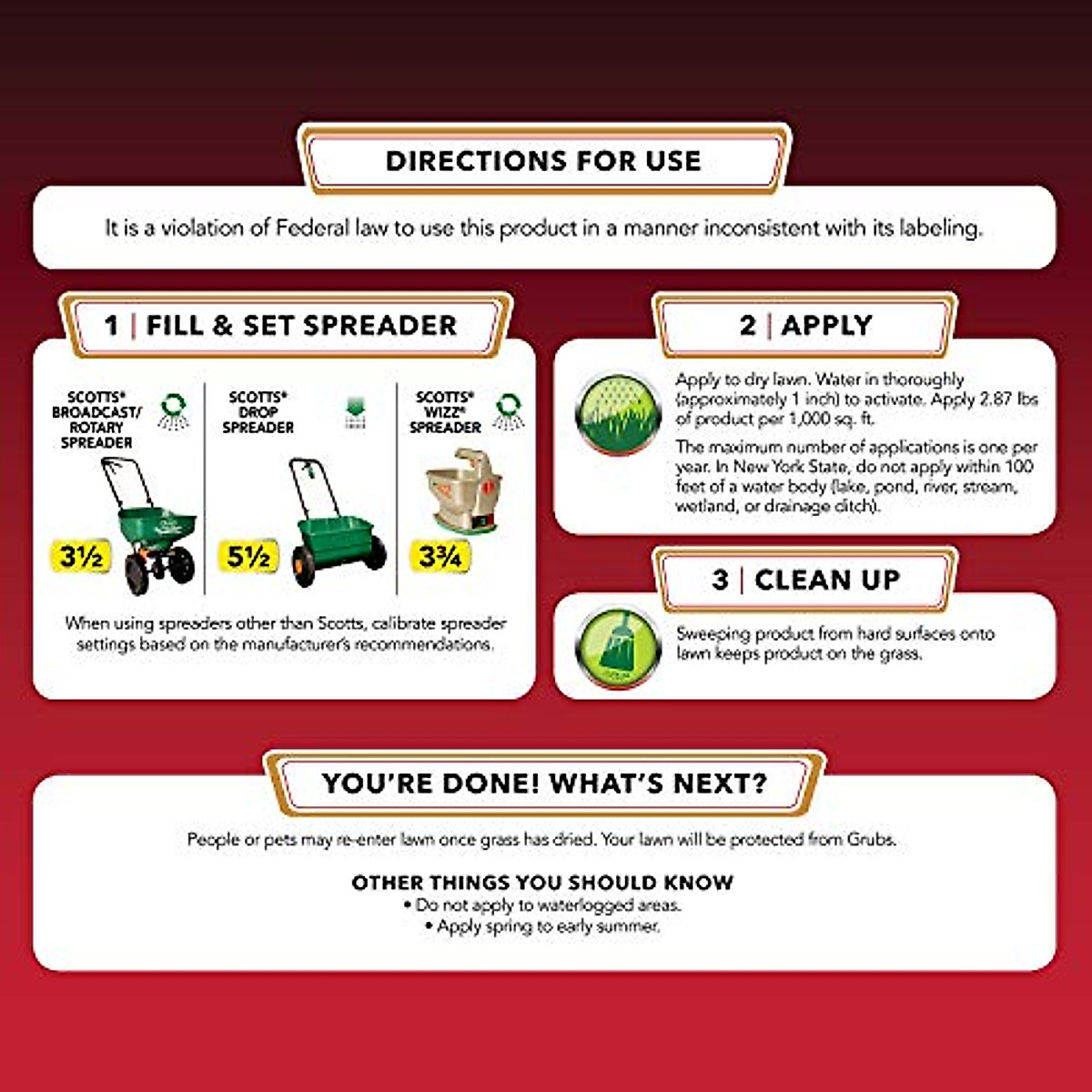 Scotts GrubEx1 - Grub Killer for Lawns, Kills White Grubs, Sod Webworms and Larvae of Japanese Beetles & More, Lawn Treatment for Season Long Grub Control, Treats up to 10,000 sq. ft., 28.7 lb.