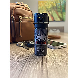 NW Self Defense Products Redd, Tactical OC/CS Pepper Spray - Flip Top Stream (2 oz)