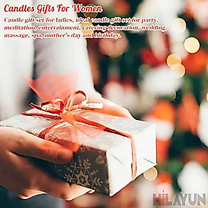 6 Pack Scented Candles Set for Thanksgiving Christmas Gift, Soy Wax Stress Relief Aromatherapy Candles, Relaxation Gift Baskets for Women, Great Gift Ideal for House-Warming and Birthday