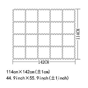 YIMINYUER® 20 Tiles (30cm×30cm×1cm Each Tile) Baby Soft Puzzle Play Mats, Kids Thick EVA Foam Floor, Toddlers & Children's Soft Interlocking Mat R01R08R12G301020