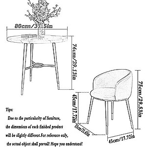 Office Reception Room Club Table, Round Negotiation Reception Tables and Chairs Combination Business Conference Room Coffee Table, Space-Saving, Suitable for Lounge (Color : Khaki)
