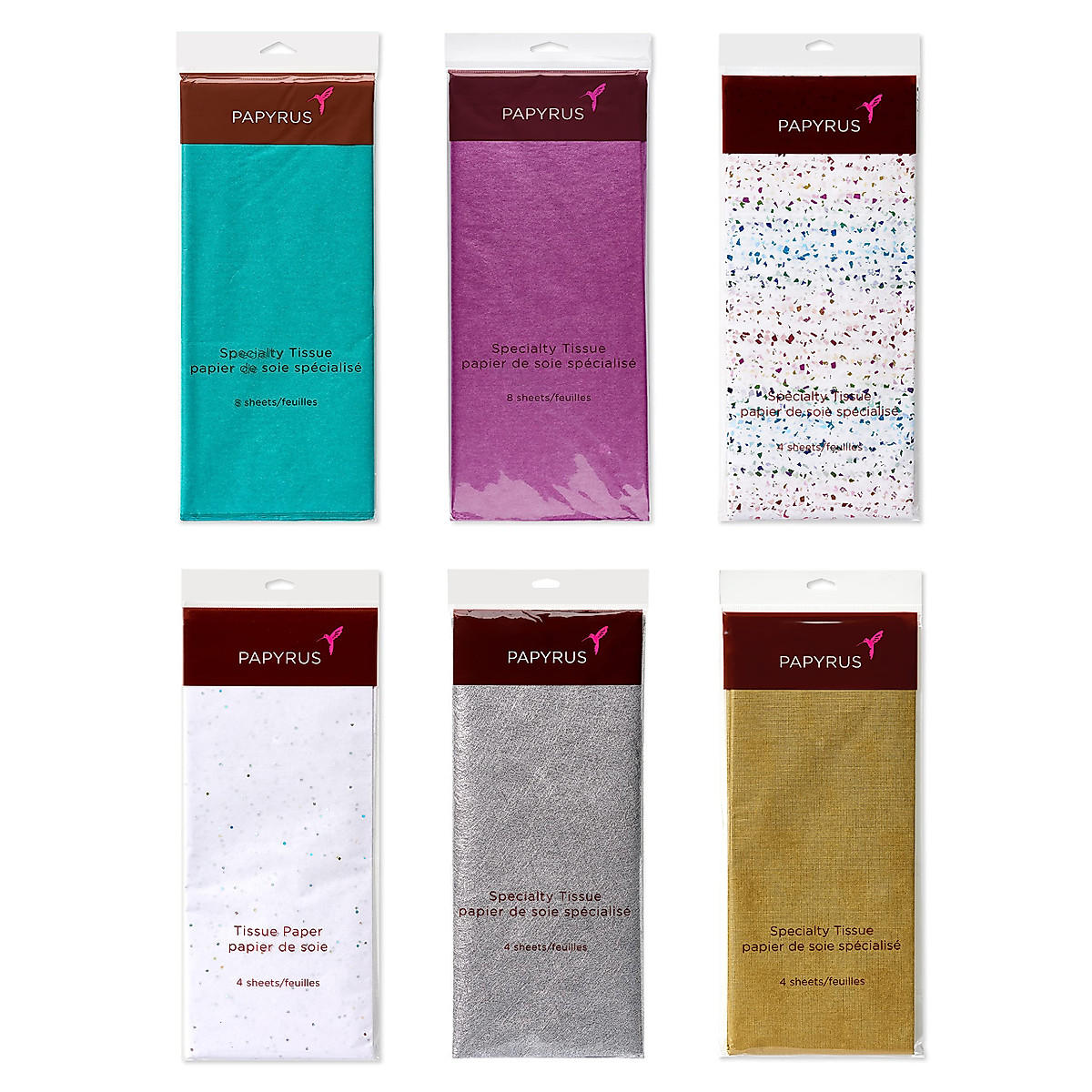 Papyrus Tissue Paper Bulk (Specialty Bundle) for Gifts, Decorations, Crafts, DIY and More (28-Sheets)