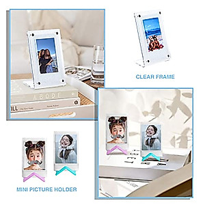WOGOZAN Accessories for Fujifilm Instax Mini 7+ Plus Instant Camera Bundle kit Includes Mini 7+ Clear Case/Photo Album/Picture Frames/Selfie Mirror/Magnetic Frames/DIY Stickers and Other Accessories