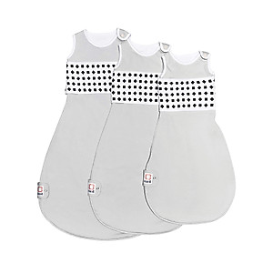 Nanit Breathing Wear Sleeping Bag – 100% Cotton Baby Sleep Sack - Works Pro Baby Monitor to Track Breathing Motion Sensor-Free, Real-Time Alerts, Size Small, 3-6 Months, Pebble Grey