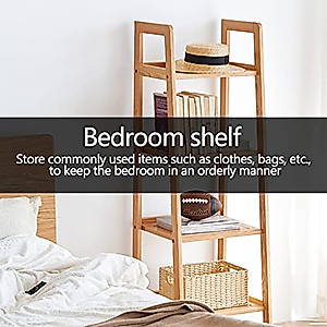 Solid Wood Bookshelf Four-Layer Book Storage Rack Article Storage Rack Floor Shelf Suitable for Home Office use