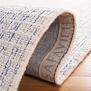 Safavieh Abstract Collection 6' x 9' Blue/Ivory ABT480M Handmade Wool Area Rug