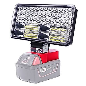 HLiePiHa LED Work Light for Milwaukee, Outdoor LED Light Flashlight, Lighting Spotlight Two USB Ports Suitable for Milwaukee 18V Li-ion Battery 48-11-1811 48-11-1812 48-11-1820 48-11-1828 (Tool Only)
