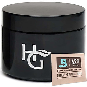Herb Guard - Glass Airtight Jar & Container with Upgraded Child Resistant Lid (240ml) Keep your Serving Spices and Herbs Fresh for Months