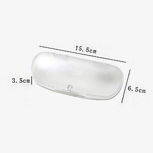 ZARSIO 3 Pieces Hard Shell Glasses Cases Plastic Frosted Translucent Eyeglasses Case with Magnetic Closure (Whitex3)