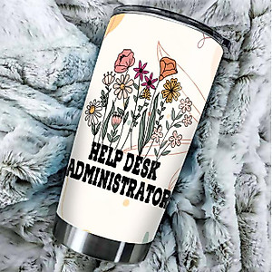 MEDROC Sometimes You Forget You're Awesome Help Desk Administrator Tumbler Stainless Steel 20oz, Office Gifts Women Men Work Friends Coworker, Driking Coffee Cup For Birthday Christmas