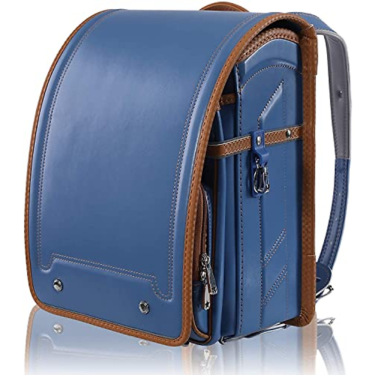 Baobab's wish Ransel Randoseru Japanese schoolbag Backpacks Lightweight & Sturdy Japan Backpacks With One-touch Switch, Steelblue (rbsb-012)