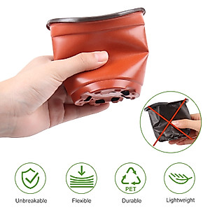 PEYOU Nursery Pots 30 Pack 4" Plant Pots with 30 Pack Humidity Domes with 10pcs Lables Plant Flower Thermostatic Nursery Pots for Plant Seeds Developing Seedlings Plants Growing