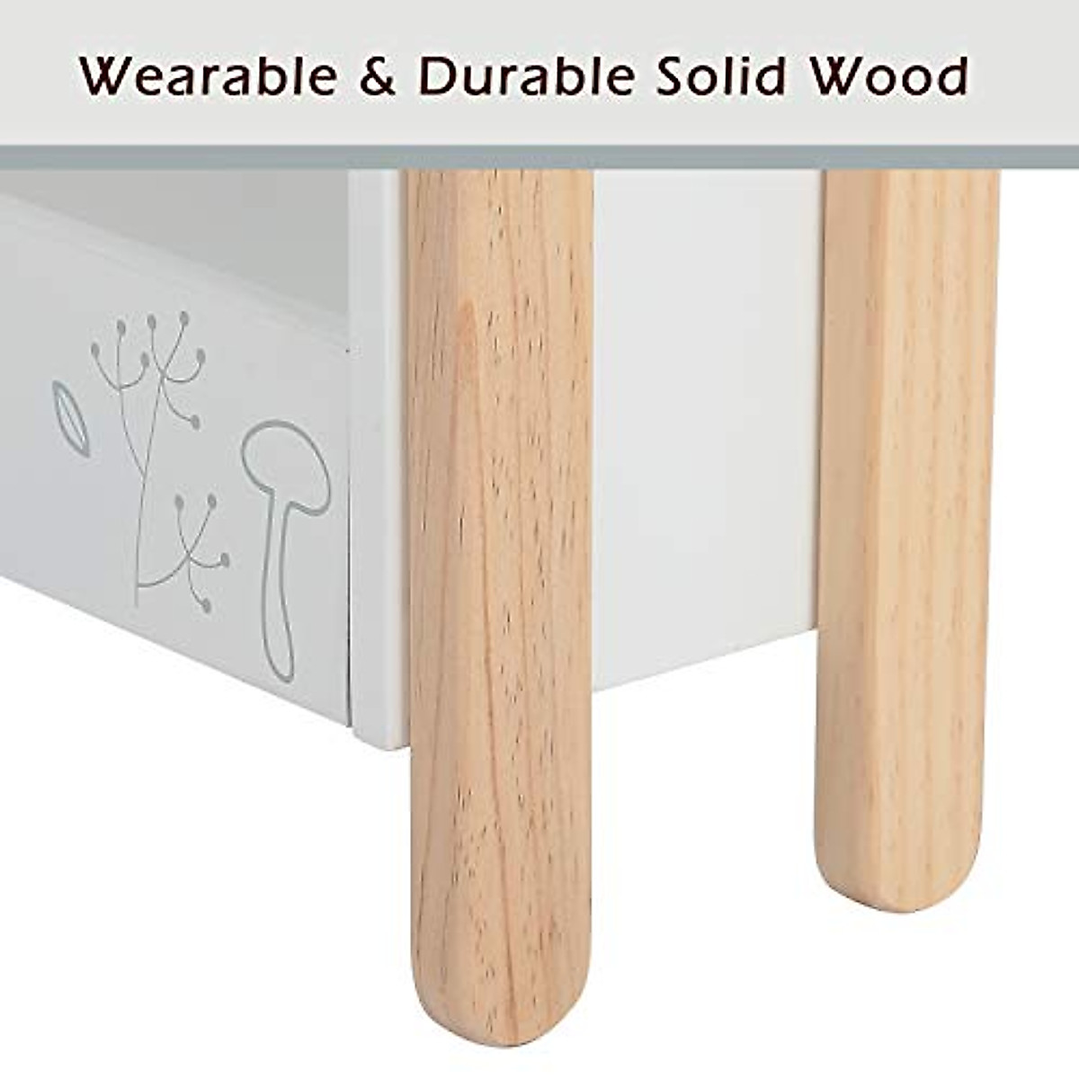 labebe - Baby Bookshelf, Wooden Kidcraft Bookcase White for Kids 1-5 Years, Children Book Rack/Toy Storage, 4 Layer Book Shelf for Toddler Girl & Boy(6" W*23.22L*47.24H)