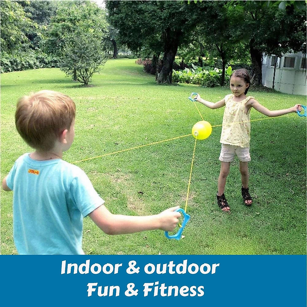 BOHS Pull Shuttle Ball Game - Keep Fitness in Fun - for 2 Players Indoor and Outdoor Sports Toys