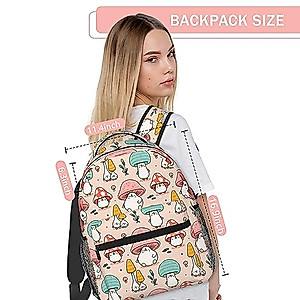 PARN Cute Mushroom Backpack For Women Men, 16.9 Inch Cute Mushroom Laptop Backpack College Bag Cute Travel Backpack