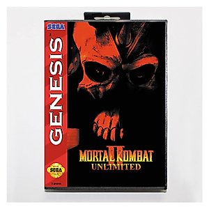 Glass Peony JYMbaihuo Mortal Kombat II Unlimited 16bit MD Game Card Compatible with Sega Mega Drive Genesis with Retail Box JYM (Color : PAL-J)