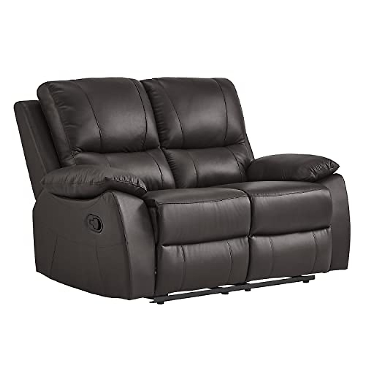Lexicon Farmington Wall-Hugger Manual Double Reclining Loveseat, Brown