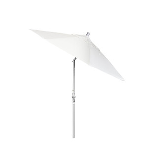 California Umbrella GSCUF908170-F04 9' Round Aluminum Fiberglass Rib Market Patio Umbrella, White Pole