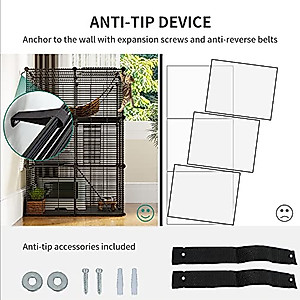 YITAHOME Cat Cage Indoor Cat Enclosures DIY Cat Playpen Metal Kennel with Extra Large Hammock for 1-2 Cats, Ferret, Chinchilla, Rabbit, Small Animals