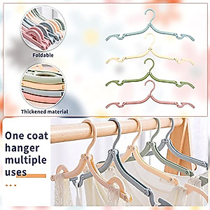 GothaBach 20 Portable Folding Clothes Hangers, Portable Folding Travel Hangers, Clothes Drying Rack for Travel(Multicolor)