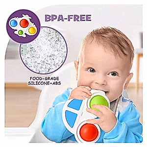 Maydolly Baby Toy for Toddler Kids Ages 6 Months and Up, Kids Sensory Toys Silicone Flipping Board Early Educational Toddler Baby Toy