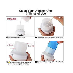 XINGFENSIFNE 300ml Cool Mist Humidifiers for Bedroom With 7 LED Night Light, Ultrasonic Aromatherapy Diffuser with Remote Control Whisper-Quiet Operation,Auto Shut-Off and Timer(3.9 x 6.3 inch)