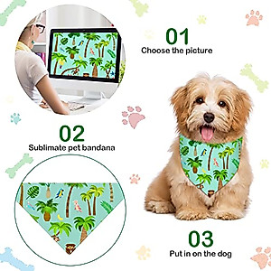 100 Pieces Dog Bandanas Bulk Heat Transfer Triangle Dog Bibs Heat Press Sublimation Blank DIY Dog Bandana Washable Adjustable Dog Bibs Scarves for Dogs Puppy Cats Pets Birthday Wedding (Medium)