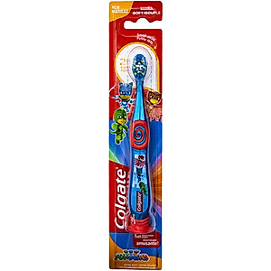 Colgate PJ Masks Toothbrush for Toddlers & Little Children with Suction Cup, Kids 2-5 Years Old, Extra - Pack of 2