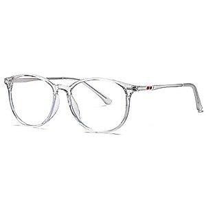 Dalfand Blue Light Blocking Glasses - Women/Man 3Pack Round Frame Computer/Reading/Gaming Blue Light Glasses Non Prescription (c3)