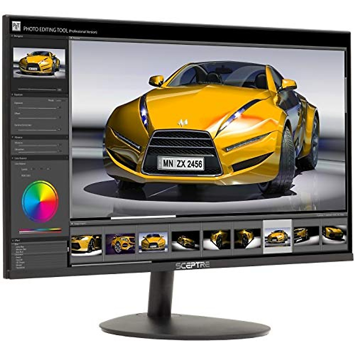 Sceptre 22" Frameless Ultra Thin 1080P LED Monitor Up to 75Hz HDMI VGA Speakers, Freesync Compatible Machine Black 2020 (E225W-1920RS)