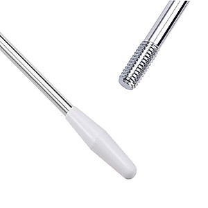 Canomo 2 Packs 5mm Thread Guitar Single Tremolo Arm Whammy Bar with Tip and 3 Pieces Extra Tremolo Arm Tips for Electric Guitar, Silver