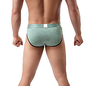 FYMNSI Mens Bulge Ball Pouch Underwear Sexy Boxer Briefs Underpants Bikini Shorts Trunks Thong Knickers Underpants Shorts Green XL