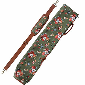 Tourbn Tourbon Outdoor Flower Golf Club Bag Sunday Bags Canvas Driving Range Storage 32inch Green