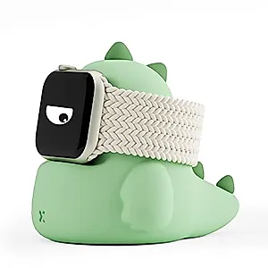 ELETIUO Charger Stand Compatible with Apple Watch Series Ultra/8/SE2/7/6/SE/5/4/3/2/1 (49mm,45mm,44mm,42mm,41mm,40mm, 38mm),Dinosaur iWatch Charging Dock,Supports Nightstand Mode,Mint Green