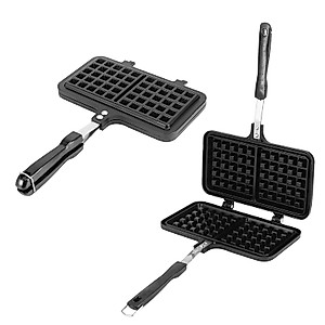 Waffle Pan Baking,Portable Non-stick Waffle Maker Egg Waffle Breakfast Maker,Non-stick Belgian Waffle Maker Household Kitchenware