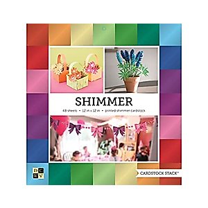Die Cuts with A View Solid Cardstock Stack-12 x 12-Shimmer-Shimmer Finish-48 Sheet PS-016-00029
