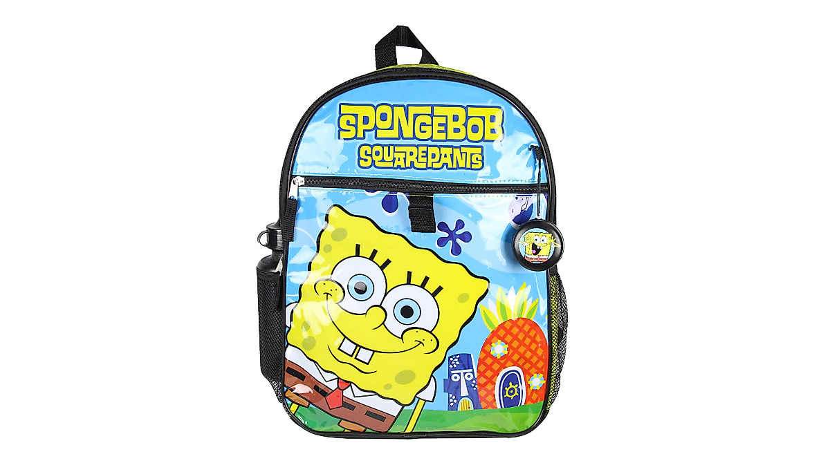SpongeBob Backpack Set - Official Nickelodeon 5-Piece School Gear