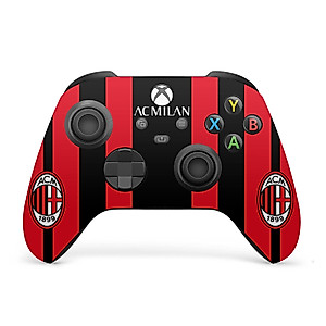 Head Case Designs Officially Licensed AC Milan Home 2021/22 Crest Kit Vinyl Sticker Gaming Skin Decal Cover Compatible with Xbox Series X Console and Controller Bundle