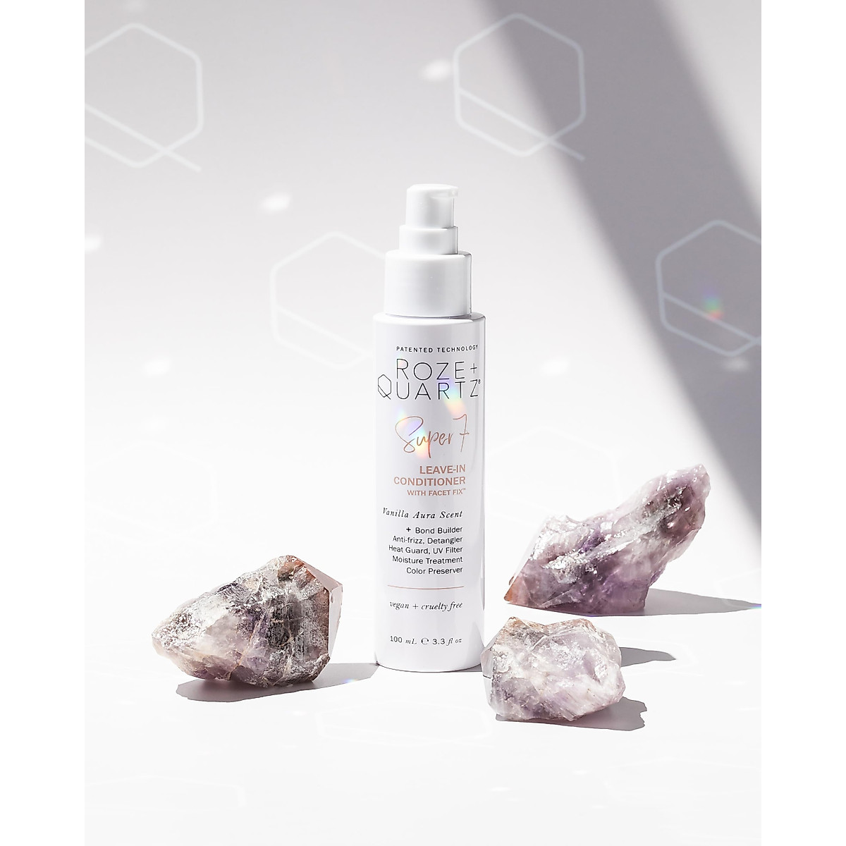 Roze + Quartz® Super 7 Leave-In Conditioner • Seven Benefits for All Hair Types (3.3oz)