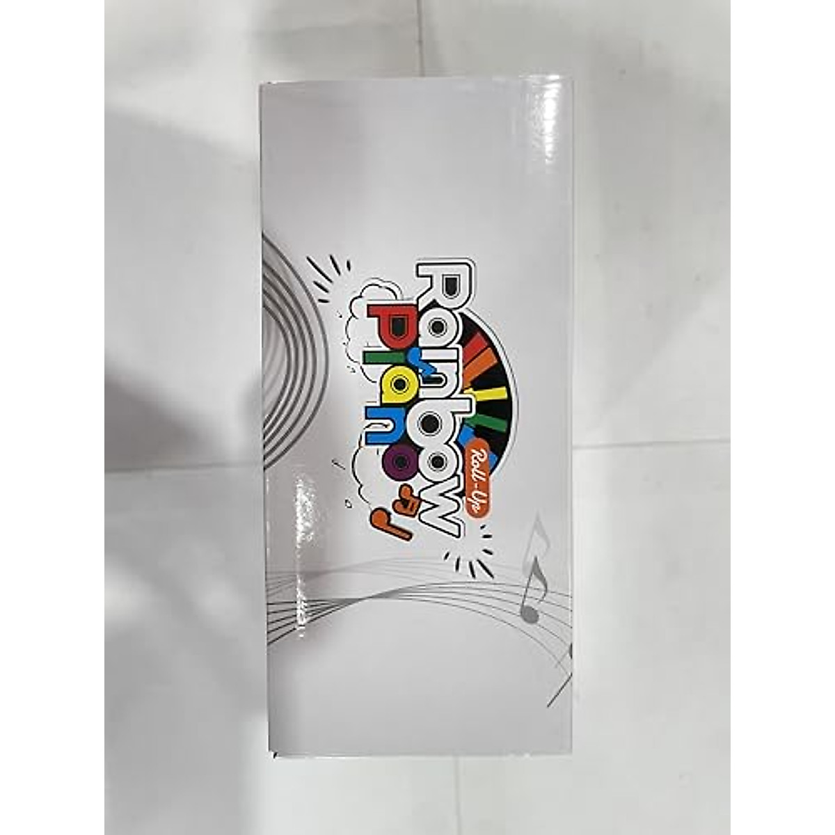 POGOLAB 49 Key Roll Up Keyboard Piano, Portable Digital Electric Foldable Piano Keyboard, Rechargeable, 8 Tones, 6 Educational Demo Songs, for Beginners Gift (Rainbow)