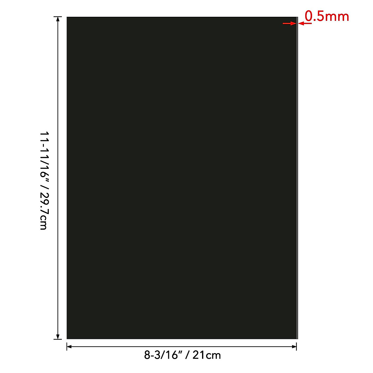 Briartw 3 Pcs A4 0.5mm Thick Single Sided Strong Magnetic Sheets Flexible Rubber Sheets for Metal Dies Storage and Organize Scrapbooking Tool Craft Supplies Rubber Magnetic Sheets Set