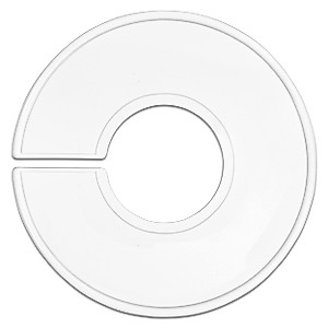 AMT 40 Pack Closet Dividers, Clothing Dividers, Round Clothes Size Dividers for Closets with Double Ended Marker Pen (Blank) (40 Pack - White)
